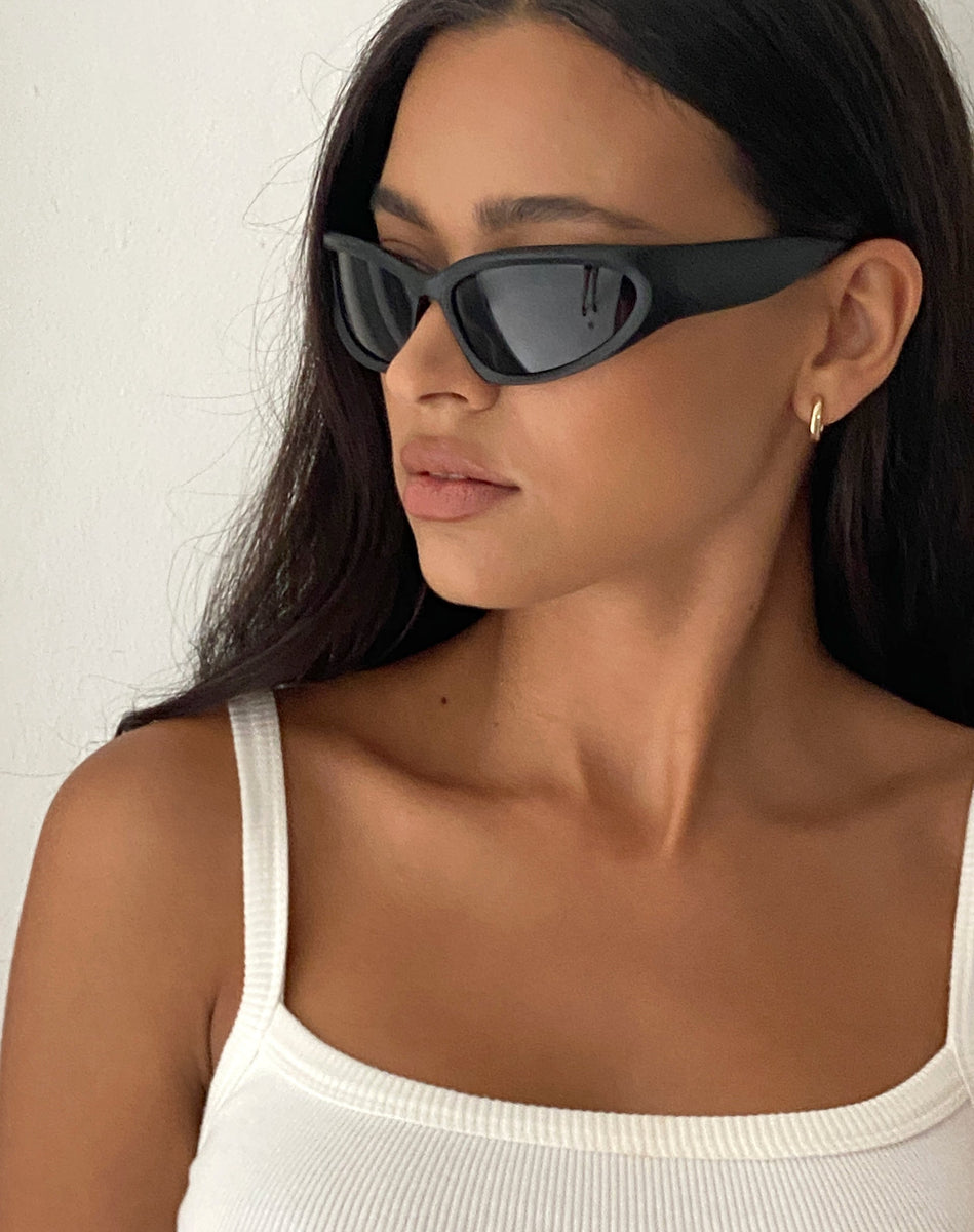 Black Wrap Sunglasses | Blake – motelrocks-com-aus