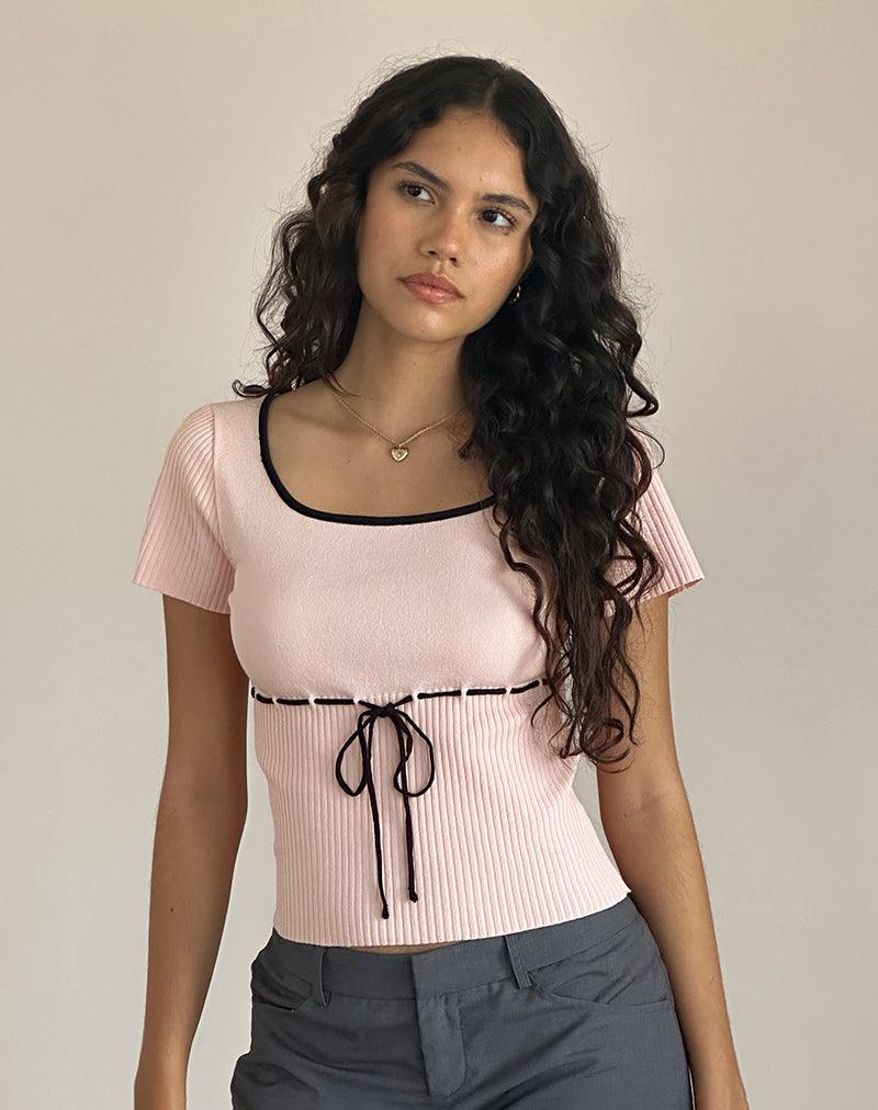 Blush Pink with Black Top | Frauke – motelrocks-com-aus