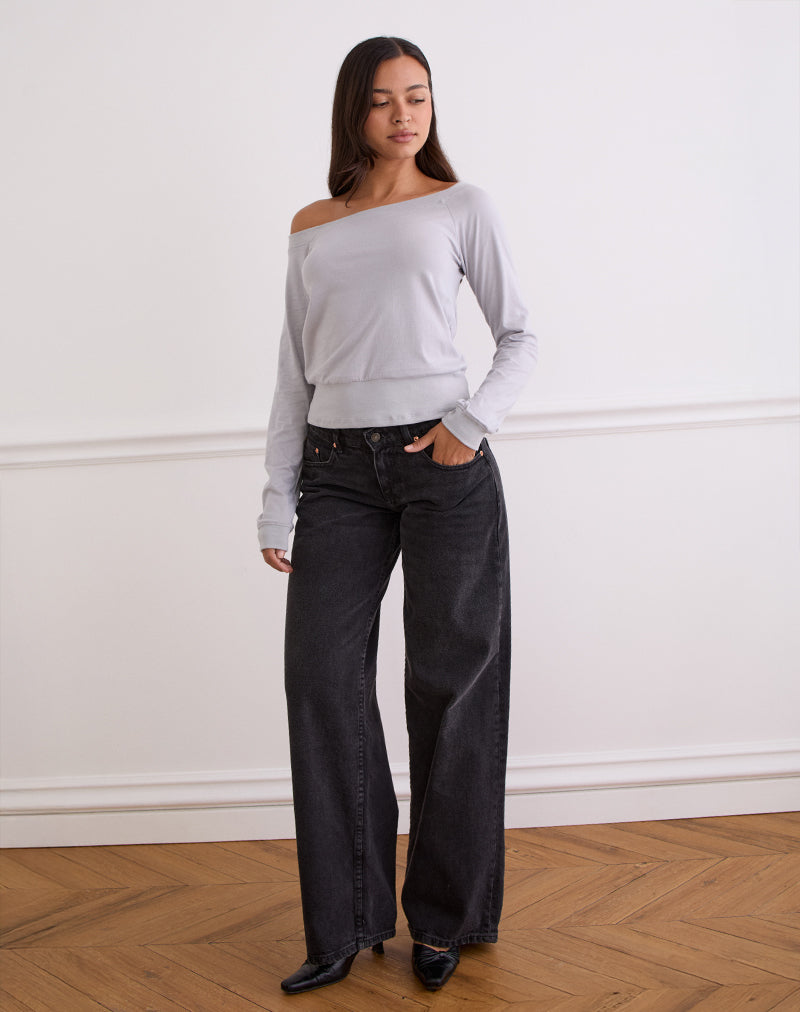 Silver Slouchy Top | Yacin – motelrocks-com-aus