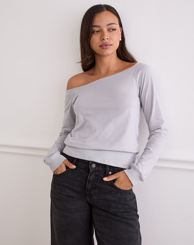 Silver Slouchy Top | Yacin – motelrocks-com-aus
